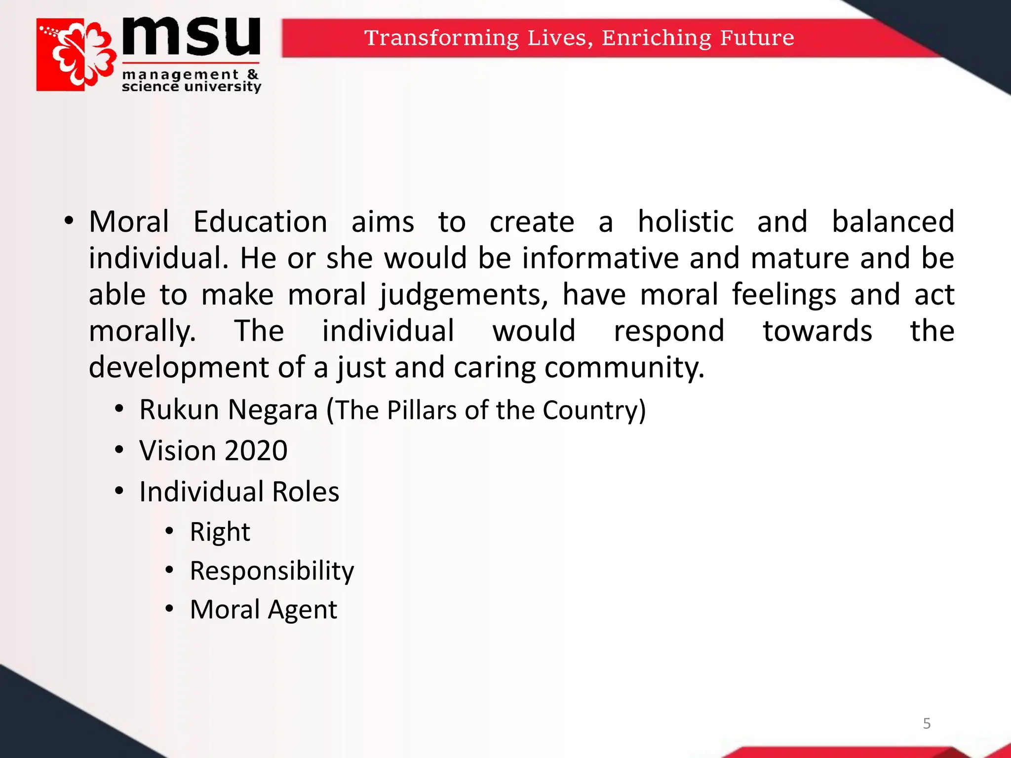 INTRODUCTION TO MORAL EDUCATION FOR BACH | PDF