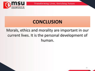 INTRODUCTION TO MORAL EDUCATION FOR BACH | PDF
