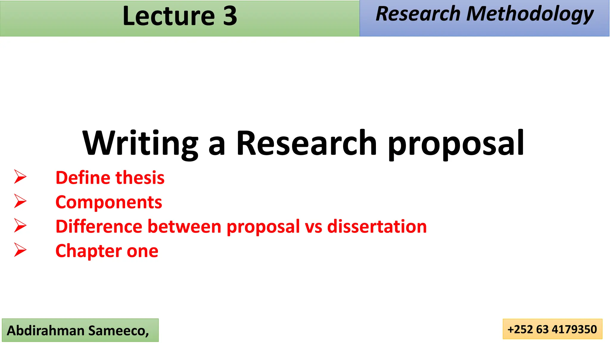 THESIS WRITING CHAPTER ONE: INTRODUCTION | PPT