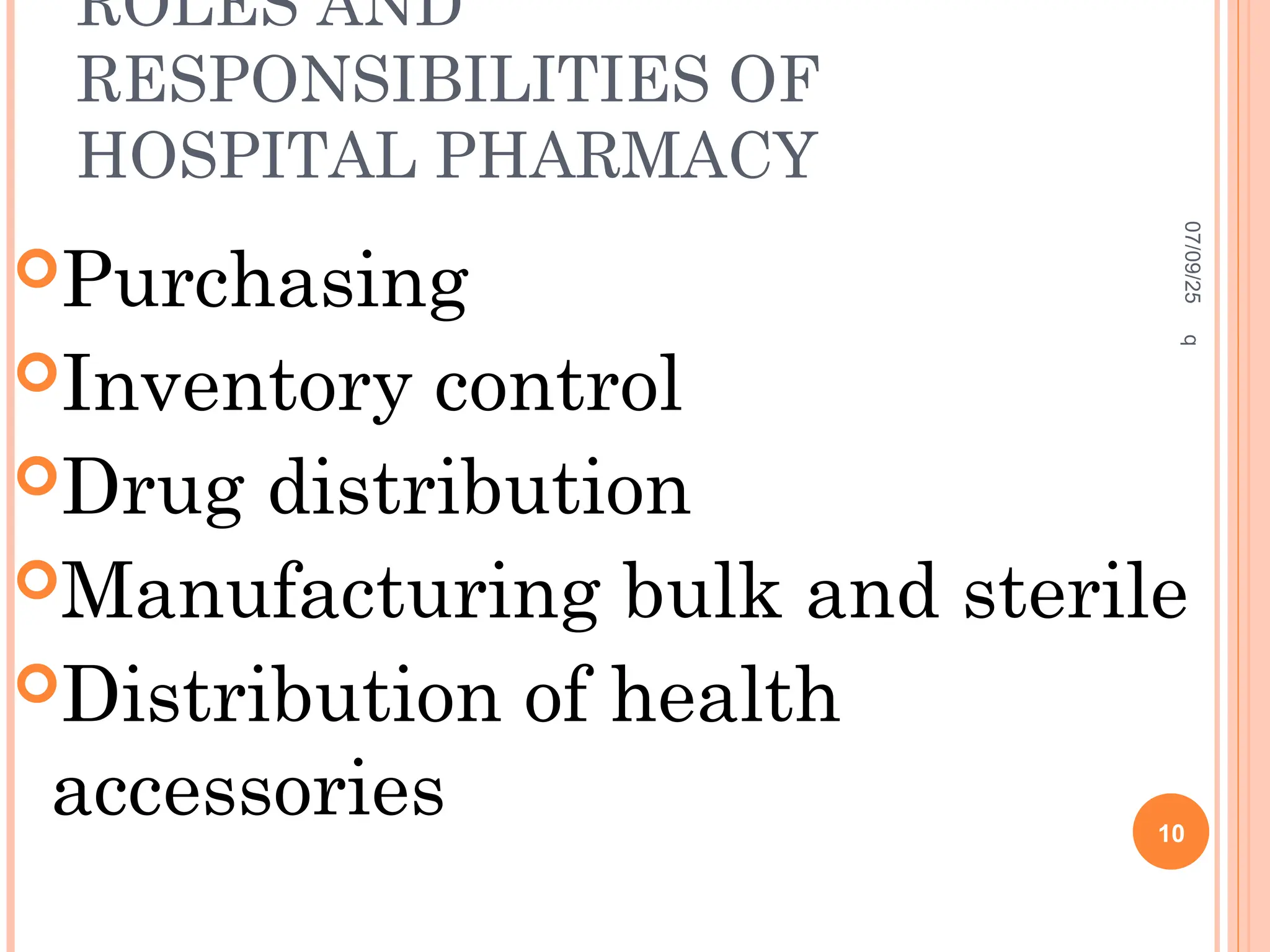 chapter 1 introduction to hospital pharmacy basic definition | PPT