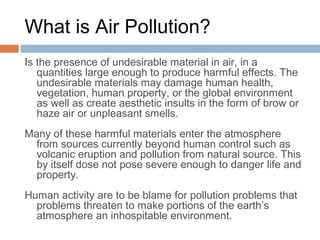 Chapter 1 introduction of air pollutio nlatest | PPT