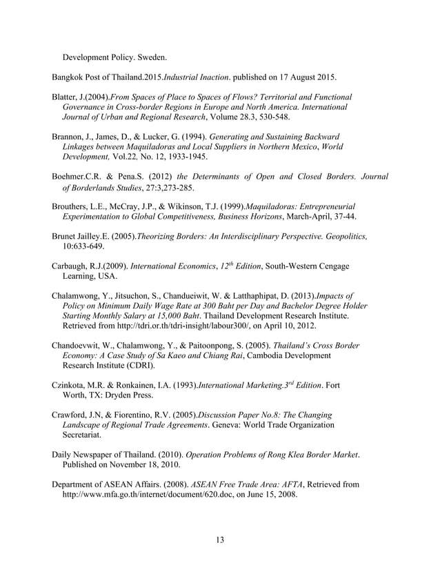 Chapter 1: Introduction of Dissertation Titled Border Economic Zones ...