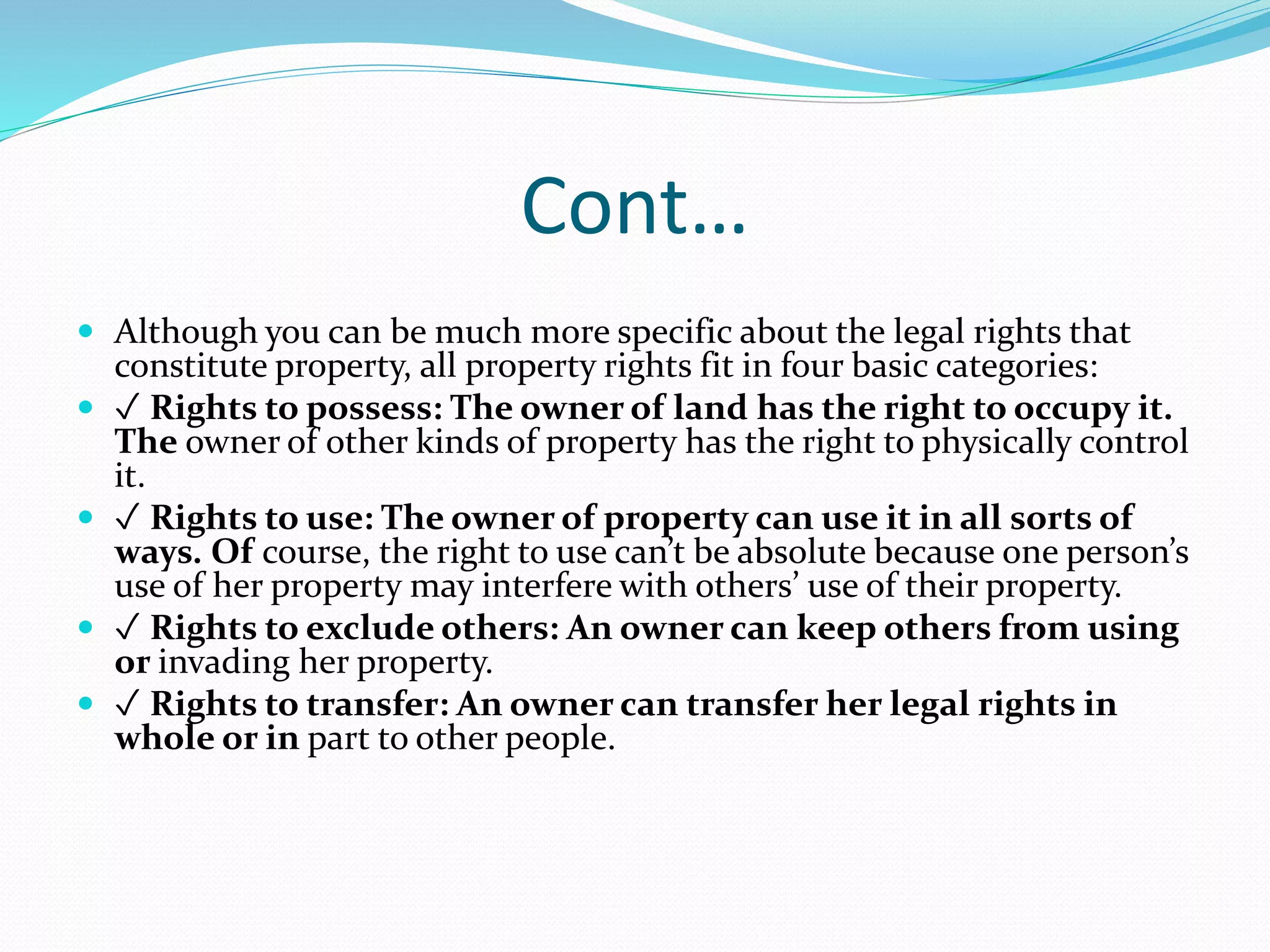 Chapter 1 introduction of law of property | PPTX