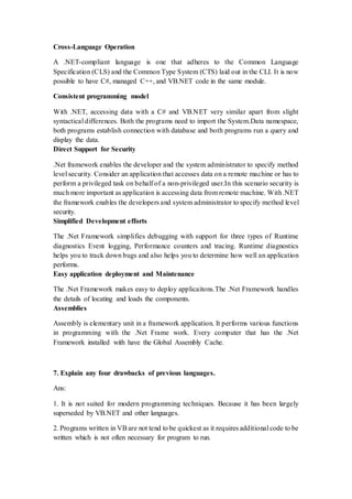 Chapter 1 introduction to .net