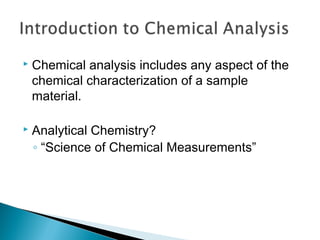 Chapter 1 introduction to analytical chemistry | PPT
