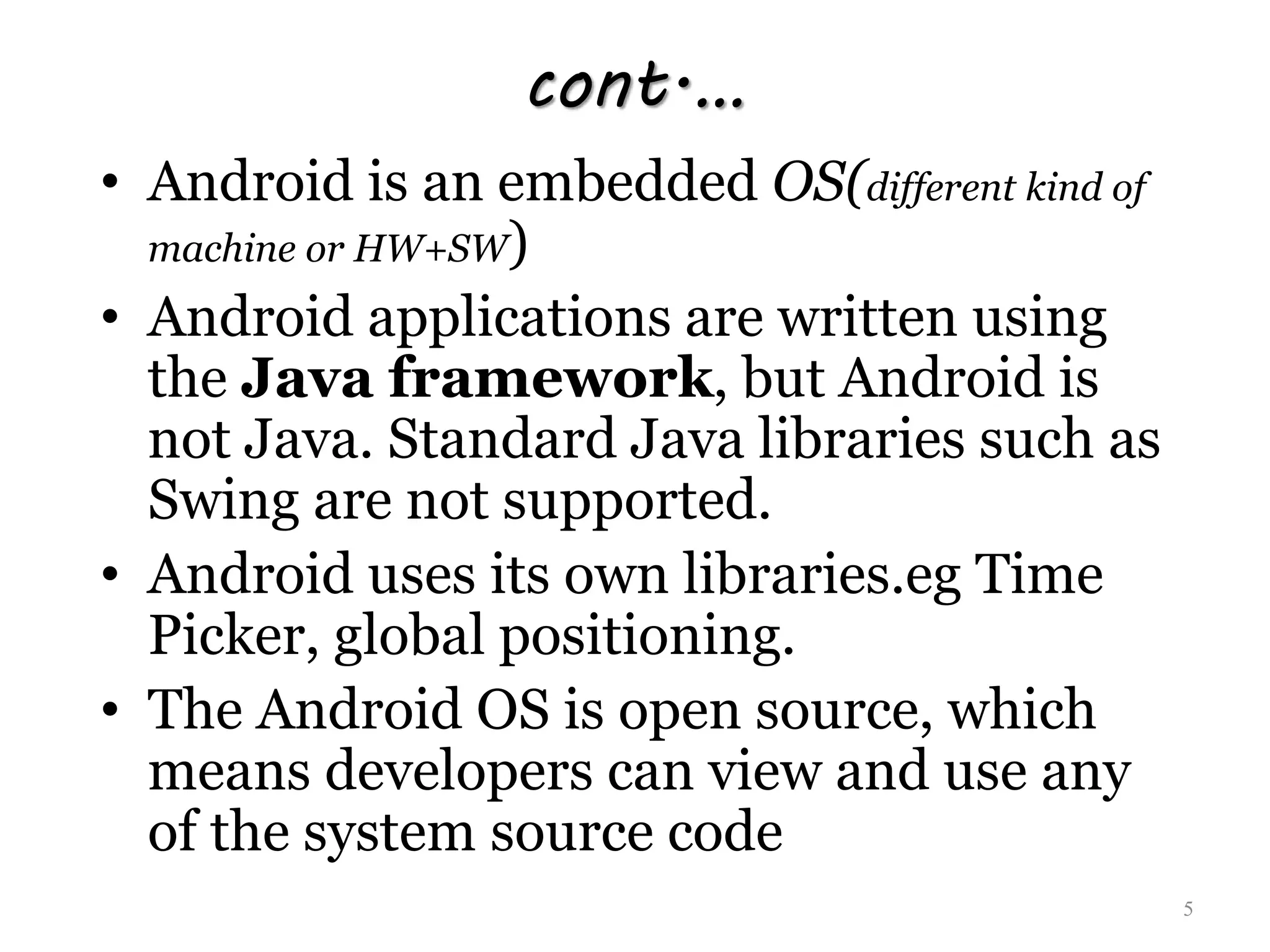Chapter 1 Introduction to android.ppt pl | PPT
