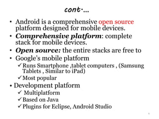 Chapter 1 Introduction to android.ppt pl | PPT