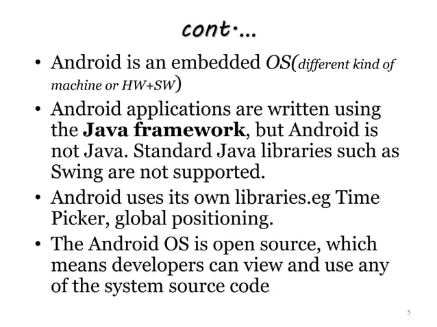 Chapter 1 Introduction to android.ppt pl | PPT