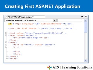 Chapter1 introduction to asp.net | Web Development | Internet