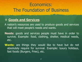 Chapter 1 Introduction to Business.pptx | Business | Business and Finance