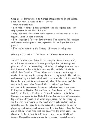 Chapter 1 Introduction to Career Development in the Global Econo | DOCX