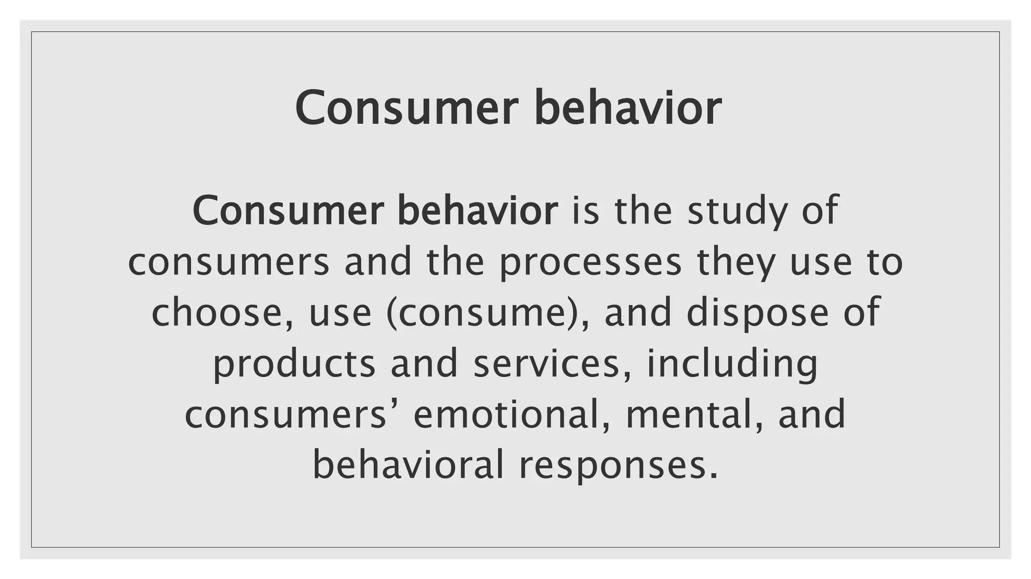 Chapter 1 Introduction to Consumer Behaviour | PPTX