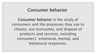Chapter 1 Introduction to Consumer Behaviour | PPTX