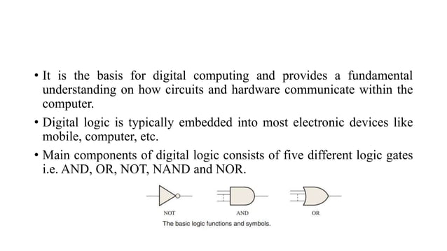 Chapter 1 Introduction to Digital Logic | PPTX | Physics | Science