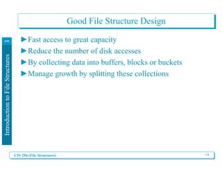 Chapter 1_ Introduction to File Structures.pdf | Databases | Computer Software and Applications