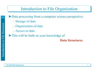 Chapter 1_ Introduction to File Structures.pdf | Databases | Computer Software and Applications