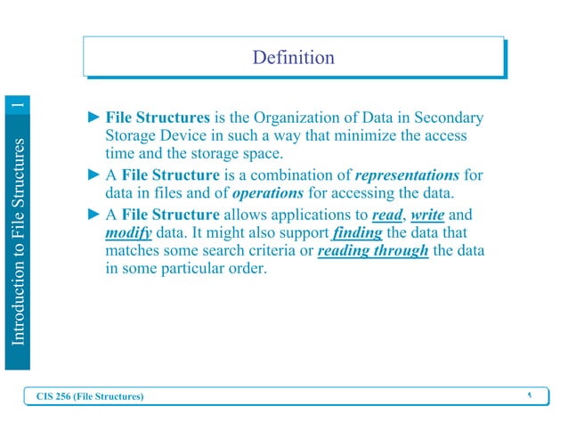 Chapter 1_ Introduction to File Structures.pdf | Databases | Computer Software and Applications