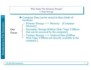 Chapter 1_ Introduction to File Structures.pdf | Databases | Computer Software and Applications