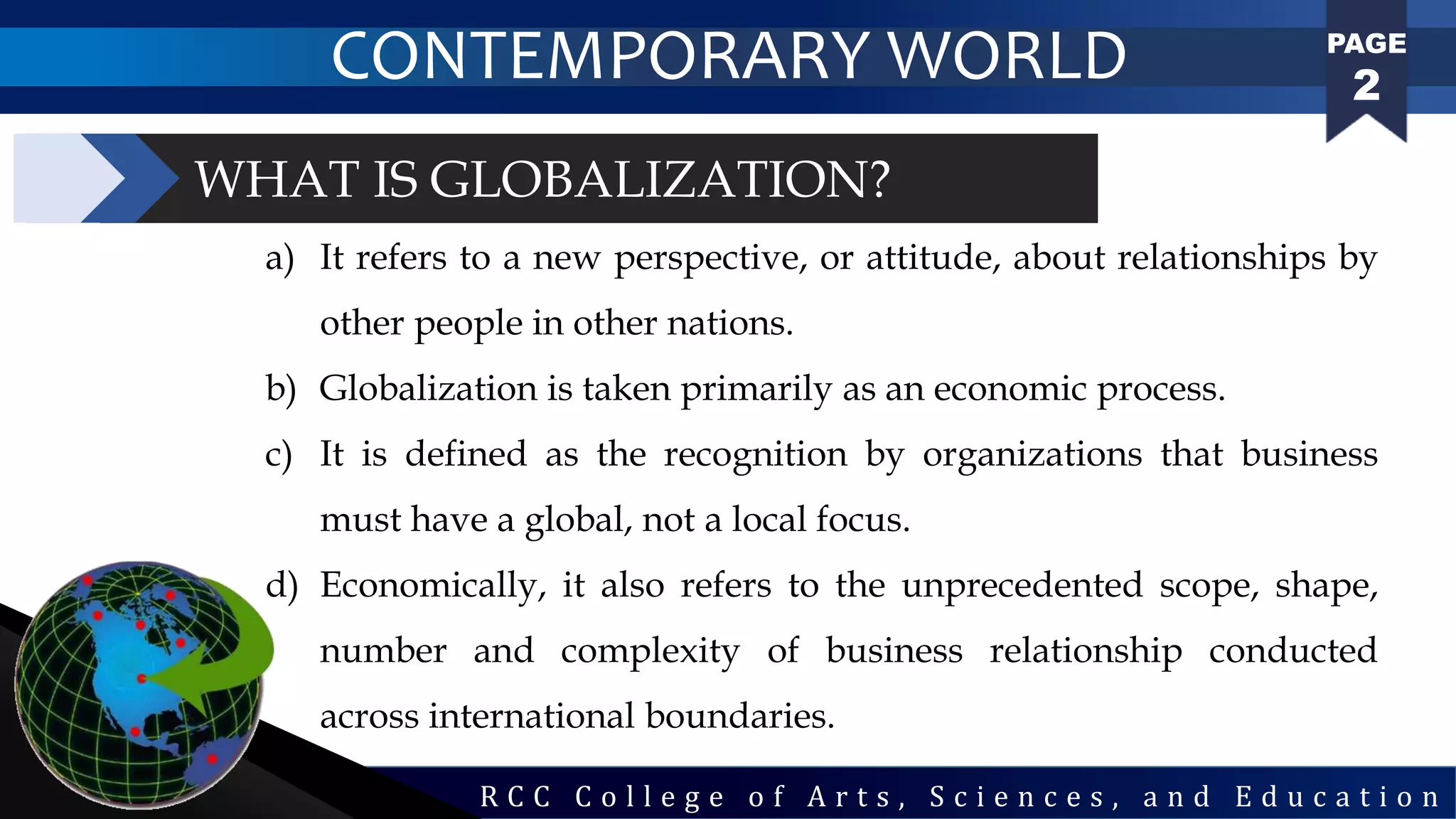 Chapter 1 introduction to globalization | PPTX