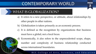 Chapter 1 introduction to globalization | PPTX