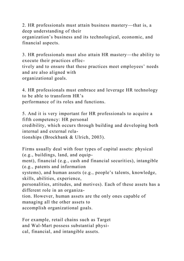 Chapter 1Introduction to Human Resource Management.docx | Human ...