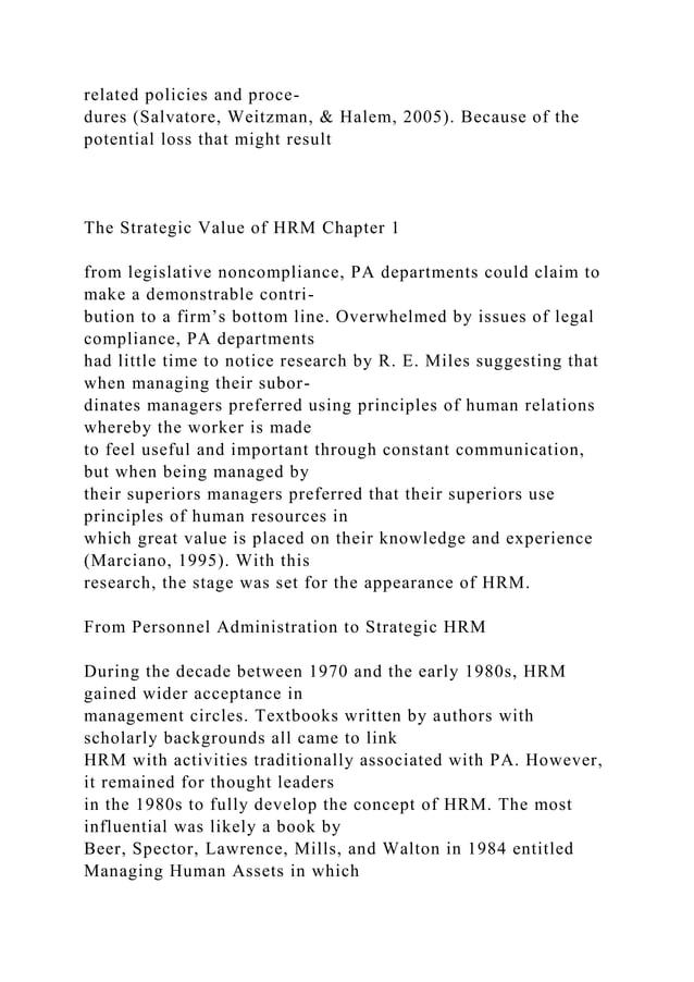 Chapter 1Introduction to Human Resource Management.docx | Human ...