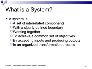 Chapter 1 introduction to information system | PPT