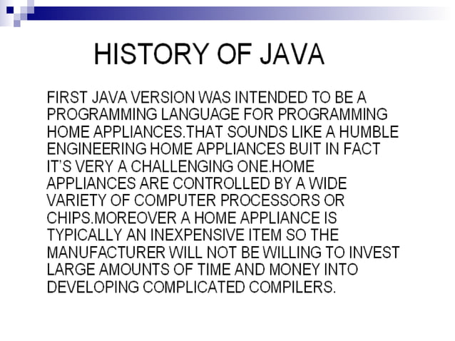 Chapter 1 introduction to java technology | PPT