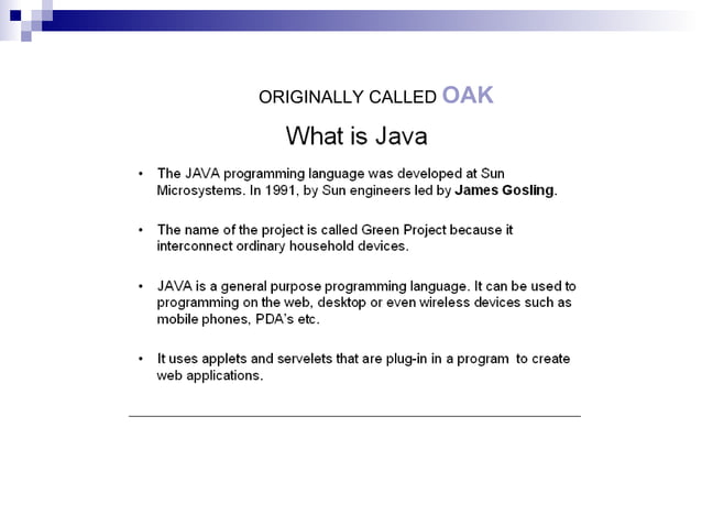 Chapter 1 introduction to java technology | PPT