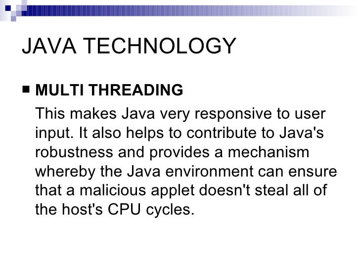 Chapter 1 introduction to java technology Chapter 1 introduction to java technology