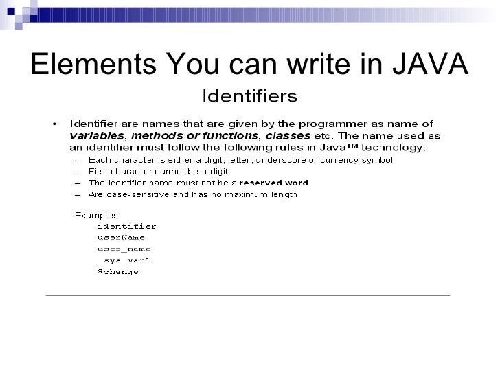 Chapter 1 introduction to java technology