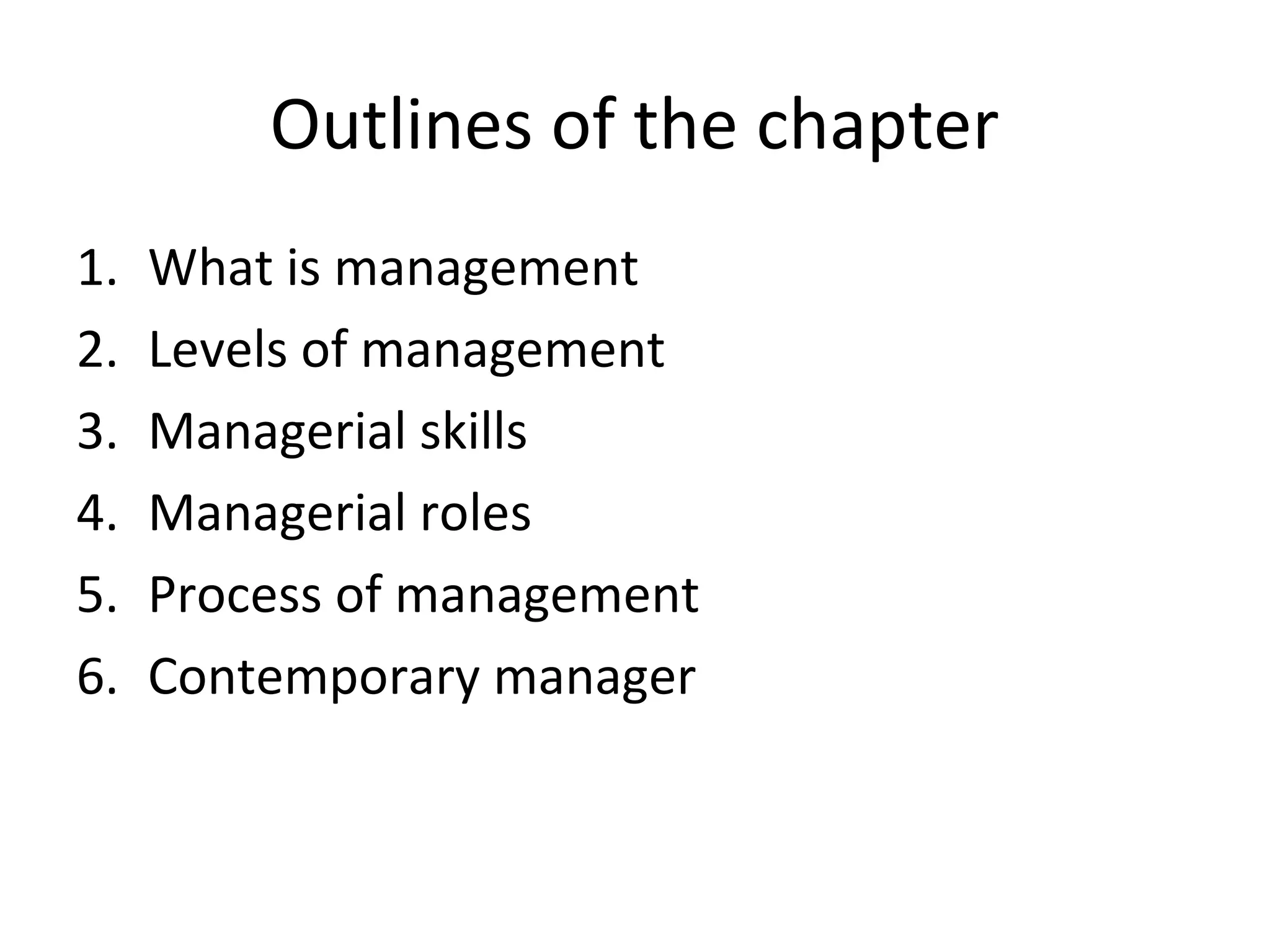 Chapter 1 (introduction to management) | PPT