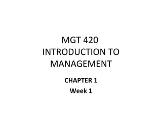 Chapter 1 (introduction to management) | PPT