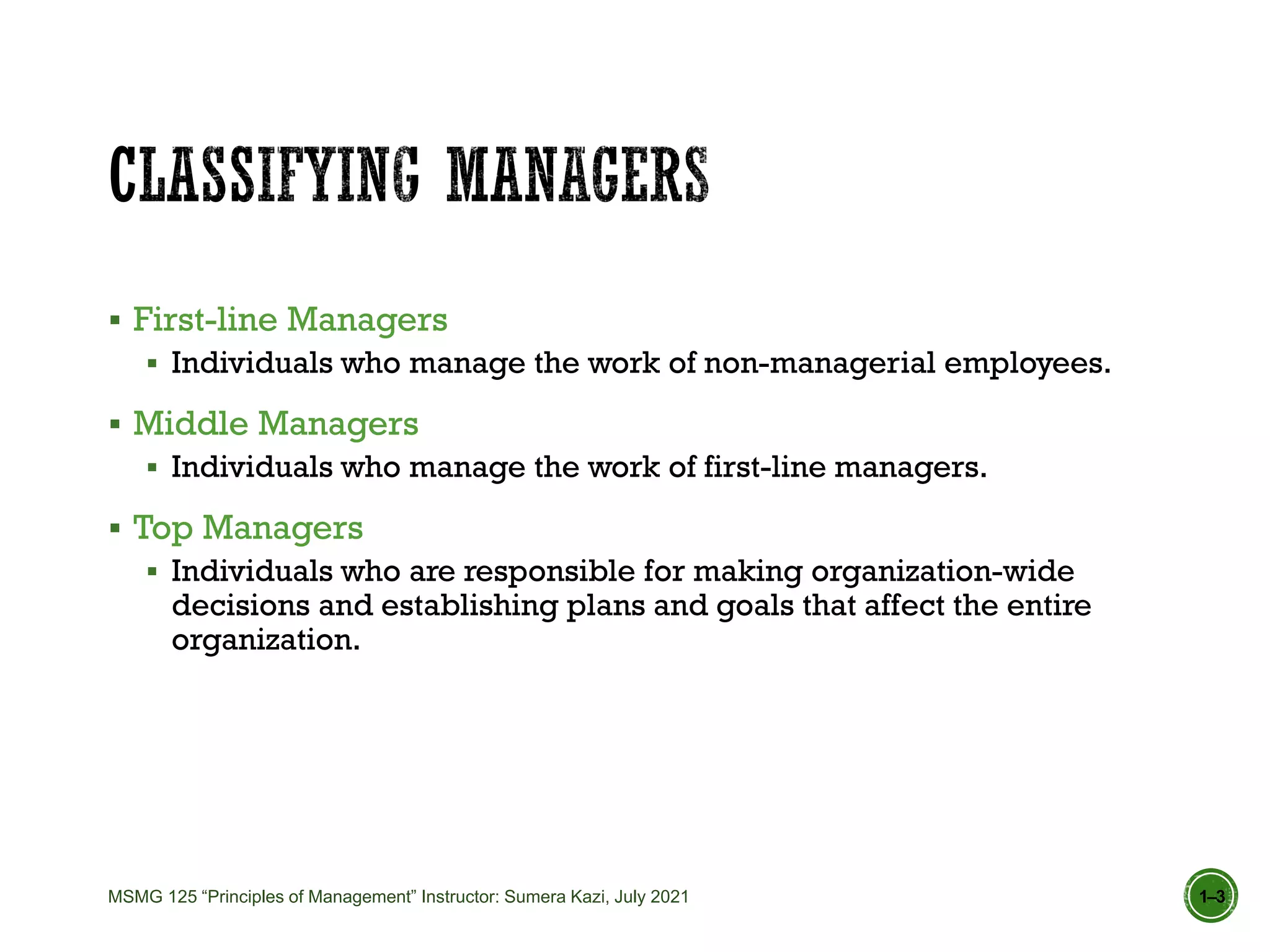 Chapter 1 introduction to management & organization | PPT