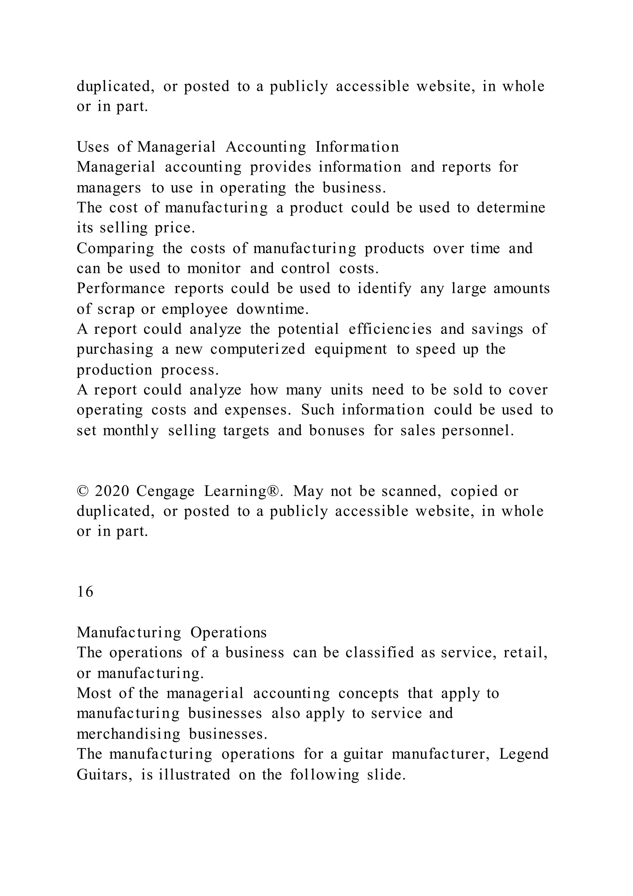 Chapter 1Introduction to Managerial AccountingDifferen | DOCX