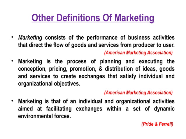 Chapter 1 introduction to marketing present | PPT