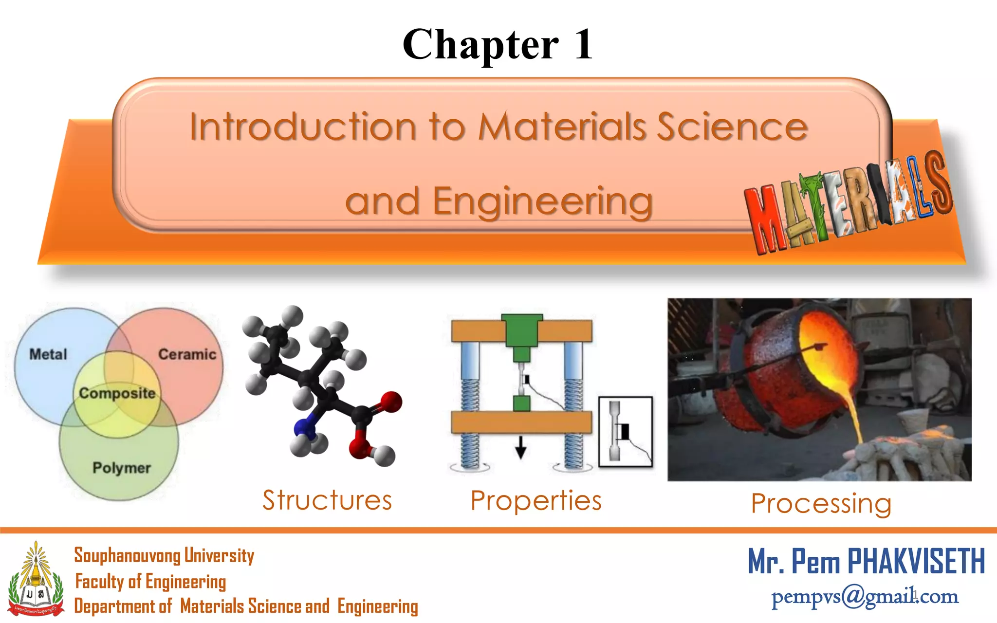 Chapter 1 Introduction to Materials Science and Engineering | PDF