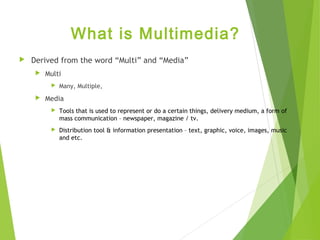Chapter 1 introduction to multimedia | PPT