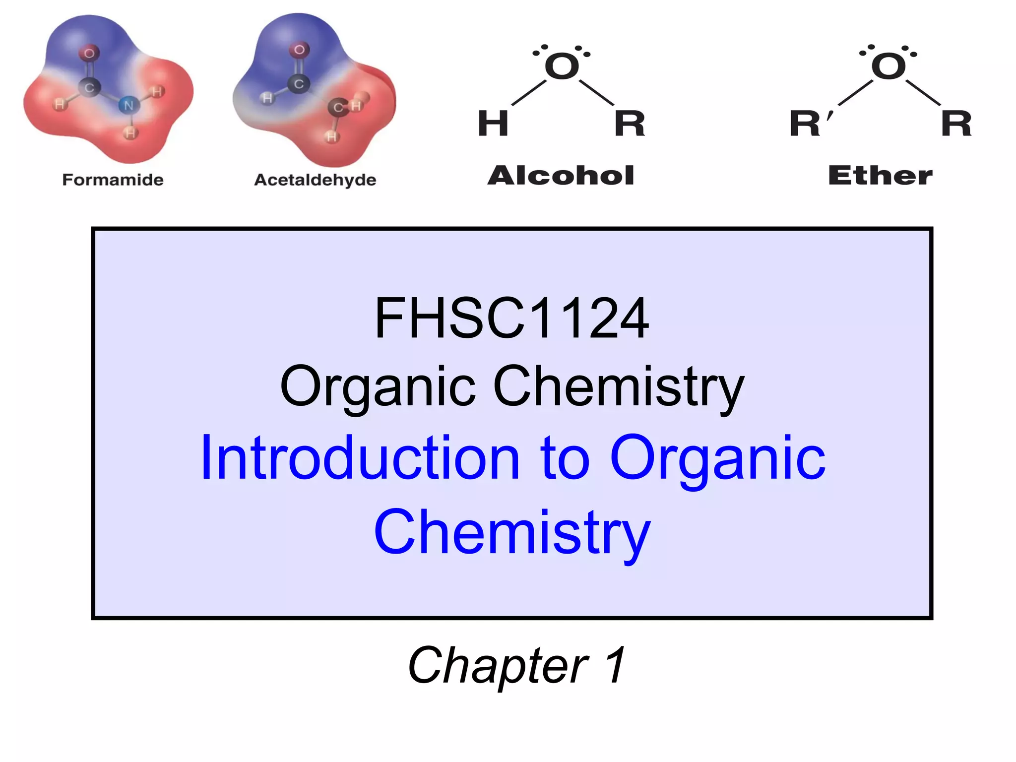 Chapter 1 introduction to organic chemistry | PPT