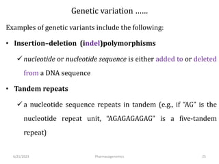 Chapter 1 Introduction to Pharmacogenomics.pptx