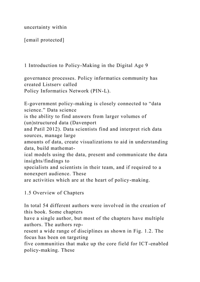 Chapter 1Introduction to Policy-Making in the Digital Age.docx | Internet | Computing