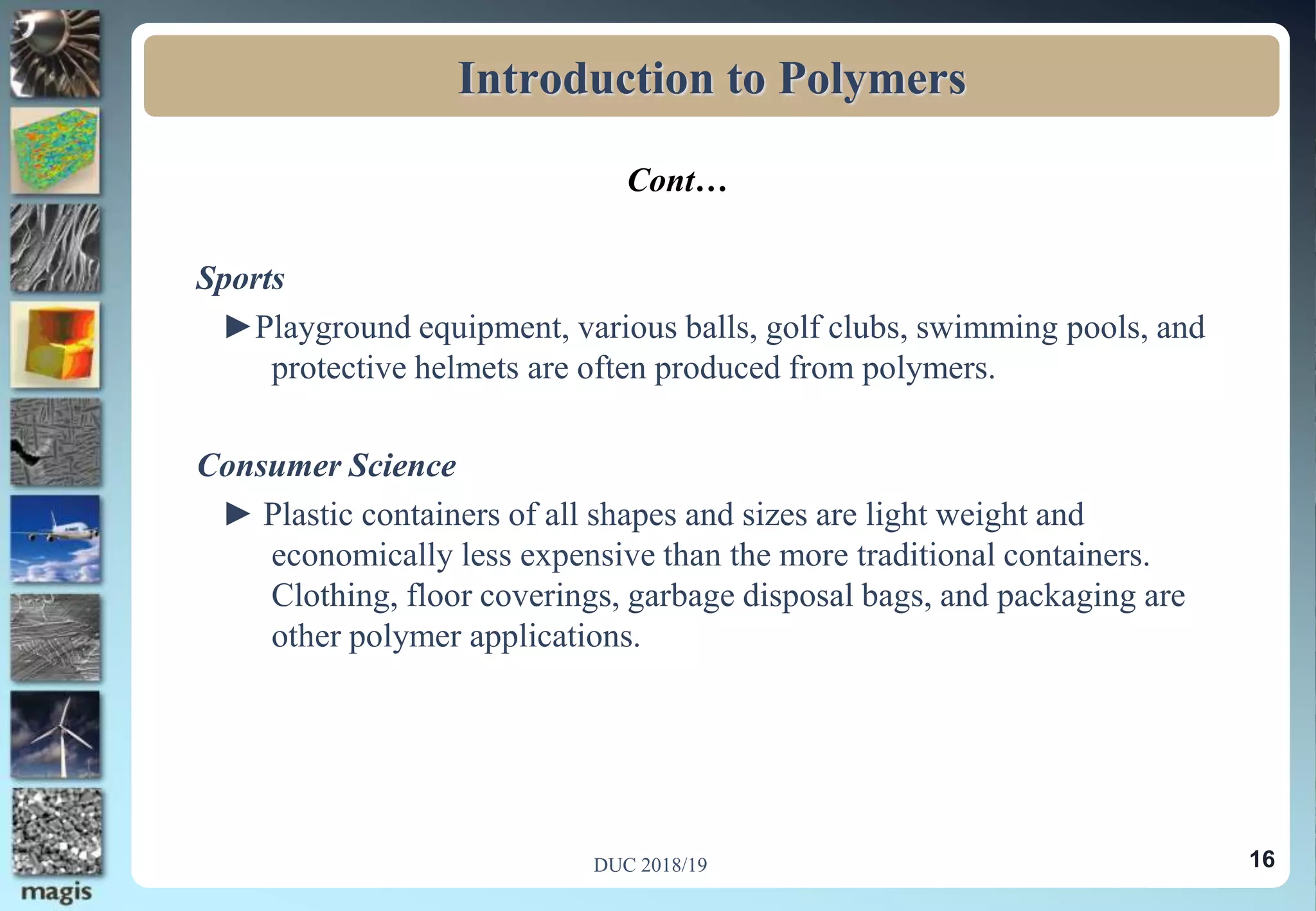 Chapter 1 introduction to polymers | PPT