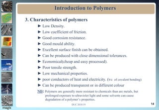 Chapter 1 introduction to polymers | PPT