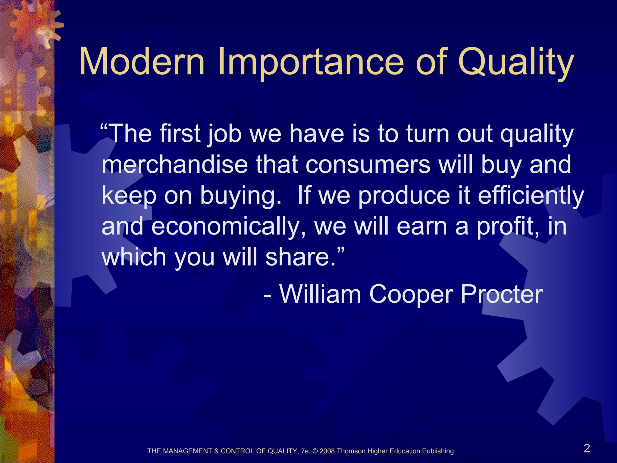 Chapter 1 TQM Introduction to Quality | PPT