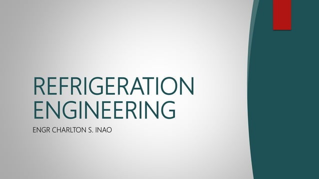 Chapter 1 introduction to refrigeration engineering | PPTX | Physics ...