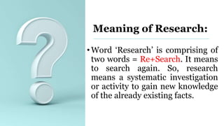 Chapter 1 introduction to research