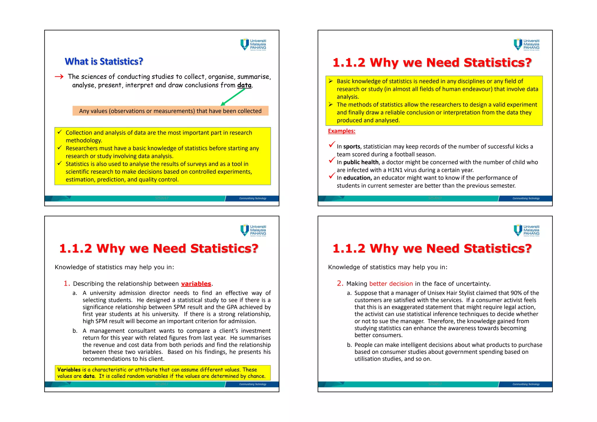 Chapter 1 introduction to statistics. | PDF