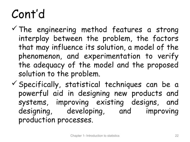 Chapter 1 introduction to statistics for engineers 1 (1) | PPT ...