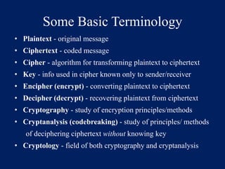 Chapter 1 Introduction of Cryptography and Network security | PDF