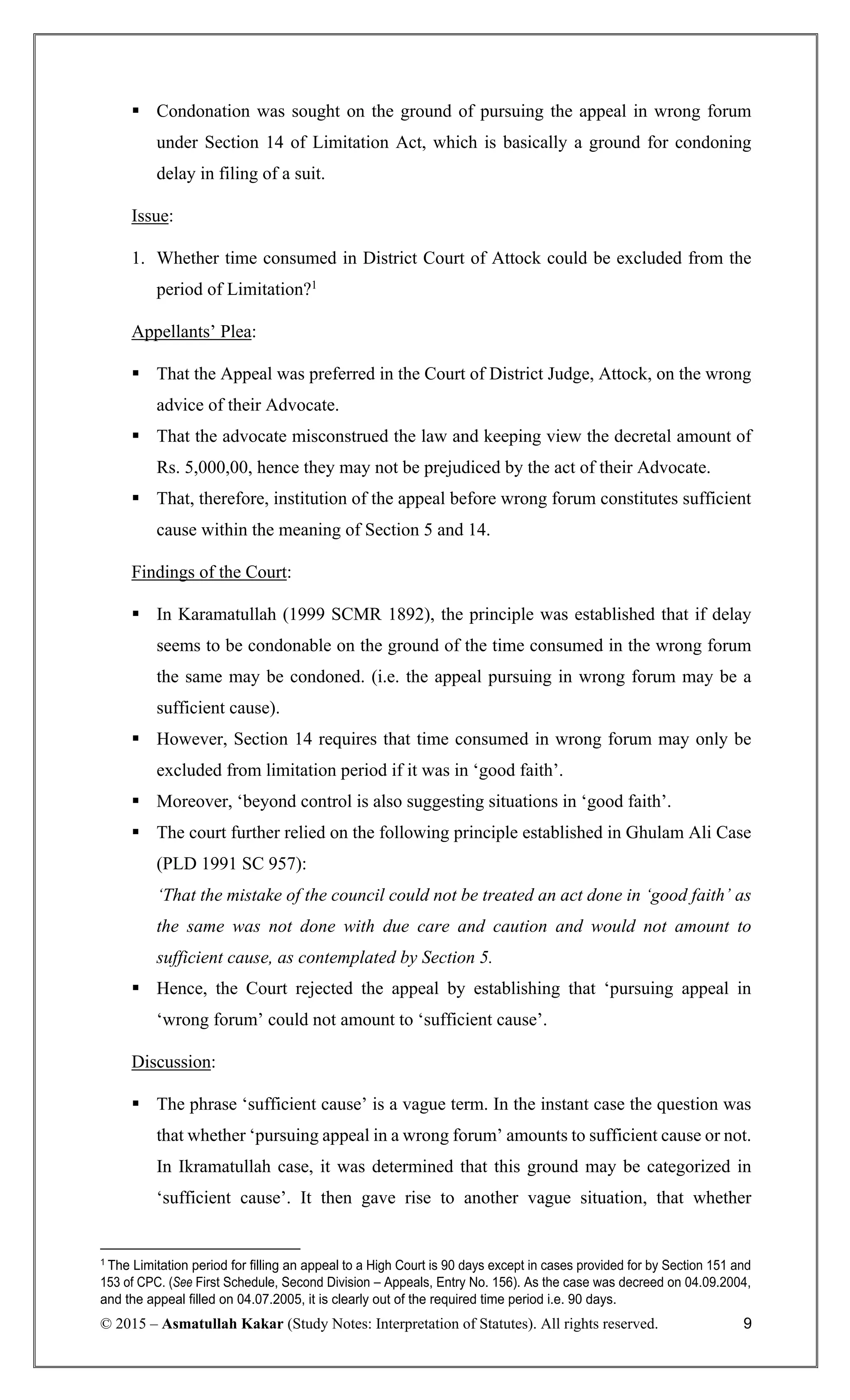 Chapter 1 introdution to interpretation of statutes | PDF